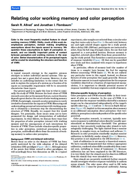 Image result for Research Paper Example On If Color Affects Memory