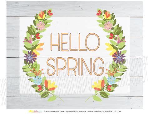 Image result for Hello Spring Printable Images
