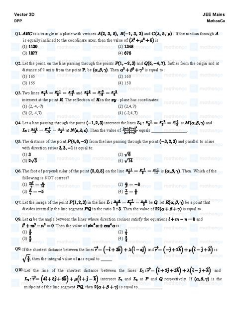 Image result for Vector 3D Mathongo