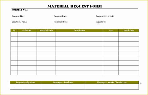 Image result for Material Requisition Form