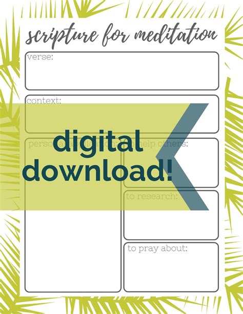 Image result for Scripture Meditation Worksheets