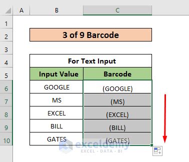 Image result for How to Create Barcode Using Excel