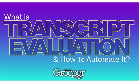 Image result for Transcript Evaluation