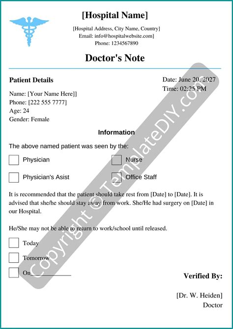 Image result for Doctor Note for Surgery