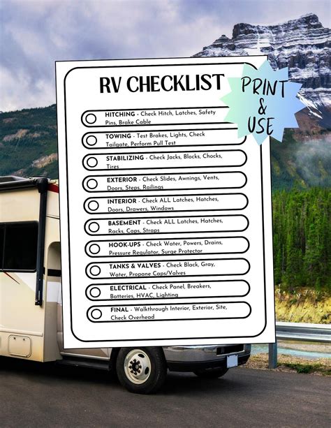 Image result for RV Checklist