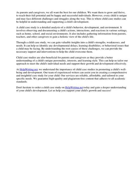 Image result for Child Case Study Examples