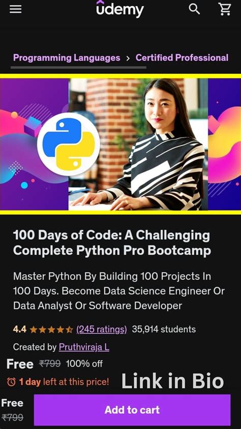 Image result for 100 Days of Code the Complete Python Pro Bootcamp for 2022