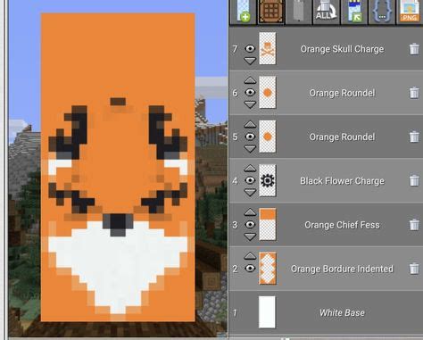 Image result for Minecraft Fox Banner Tutorial