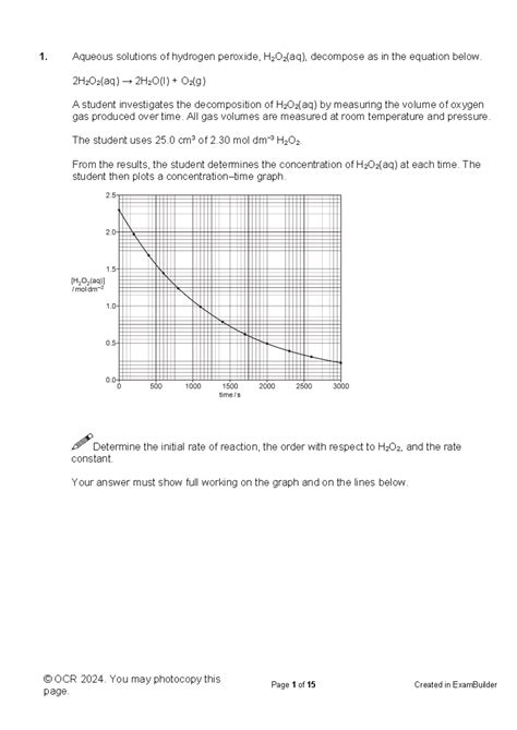 Image result for H2O2 Decomposition Reaction