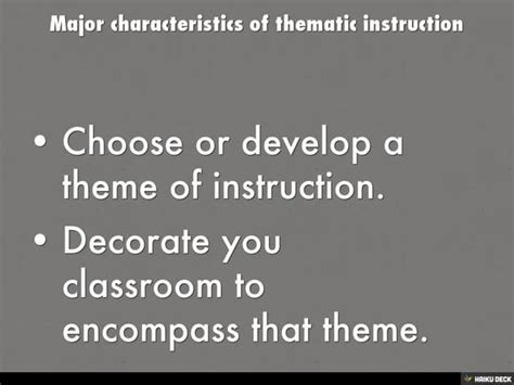 Image result for Thematic Approach Example