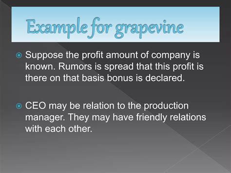 Image result for Grapevine Example