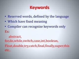 Image result for 48 Key Words in Java