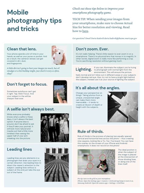 Mobile Photography Tips and Tricks | PDF | Zoom Lens | Camera Lens