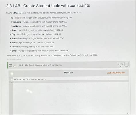 Image result for Create Student Table in SQL
