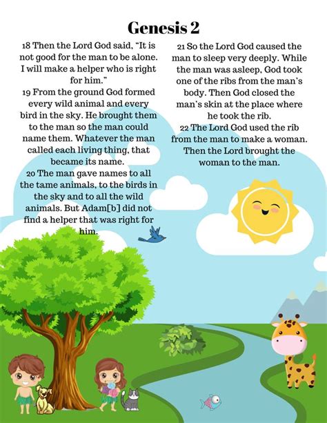 Image result for Genesis Chapter 2 Worksheet