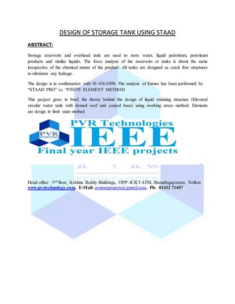 Image result for Tank Design Using Staad