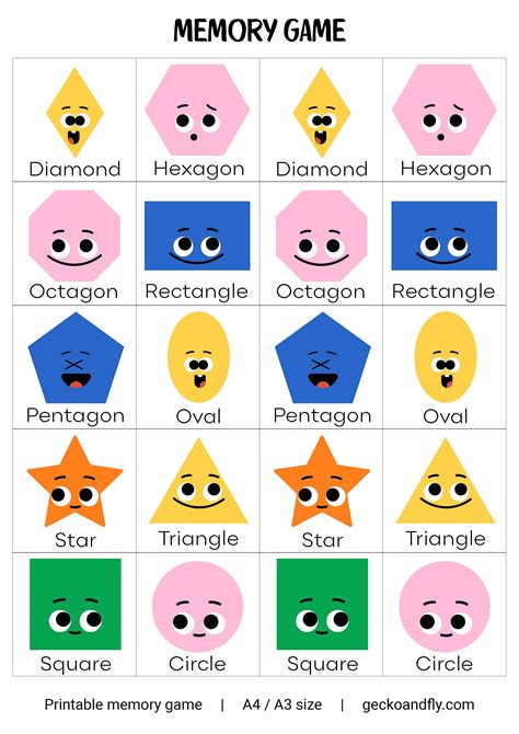 8 Free Printable Memory Game With Text