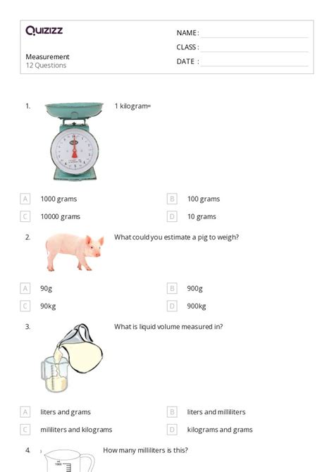 Image result for 3rd Grade Math Measurement