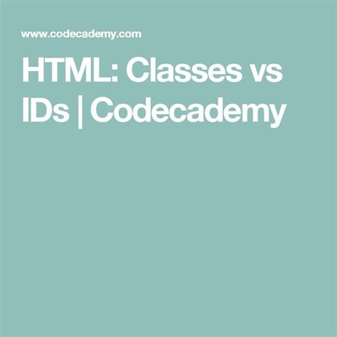 Image result for Class vs ID HTML