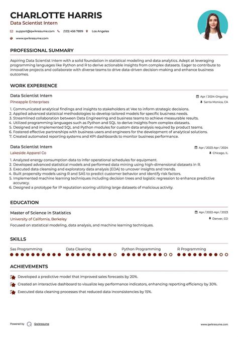 Image result for Computer Science Internship CV