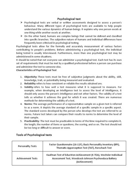 Image result for Psychological Test Examples