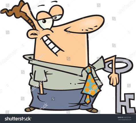 Image result for Man Finding Key Cartoon