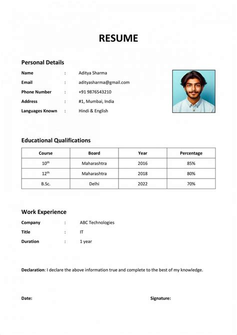 Image result for How to Write Bio Data in MS Word