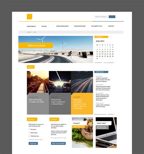 Intranet Design 01 on Behance