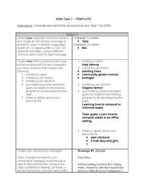 Image result for D268 Task 3 Examples