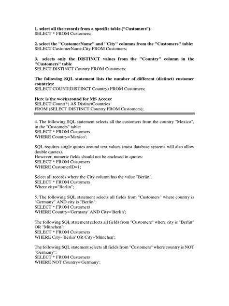 Image result for SQL=SELECT Statement Examples