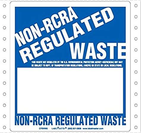 Image result for Non-Regulated Waste Label