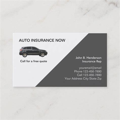 Auto Insurance Business Cards | Zazzle