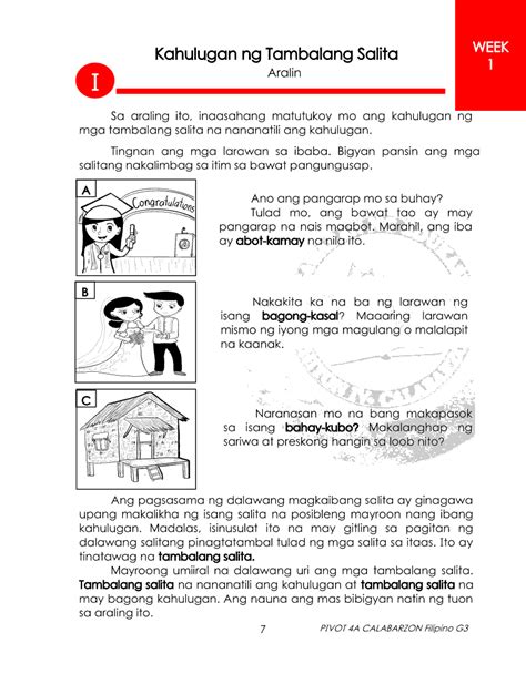 Image result for Filipino Module Grade 3