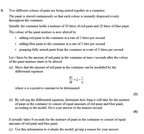Image result for Diff Equations Mixing Word Problem