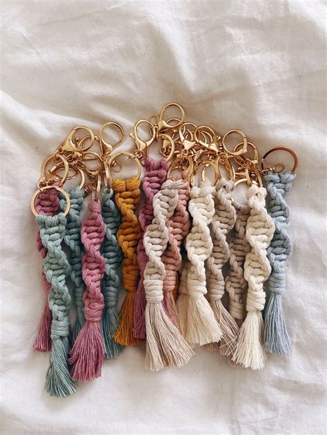 Image result for Colorful Macrame Keychains