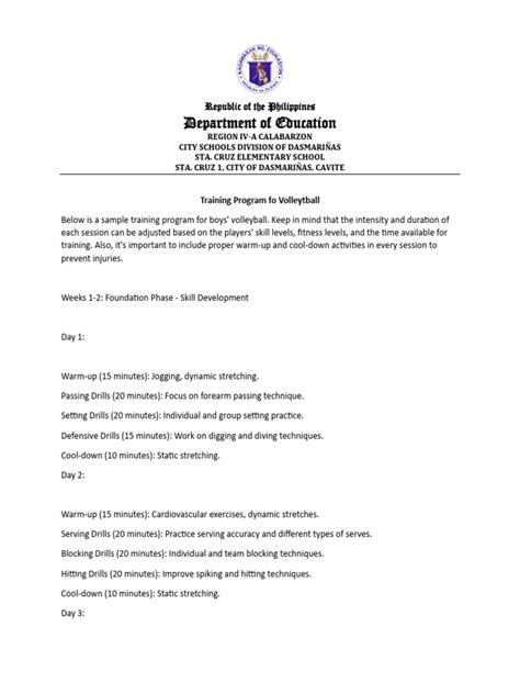 Image result for Volleyball Training Program