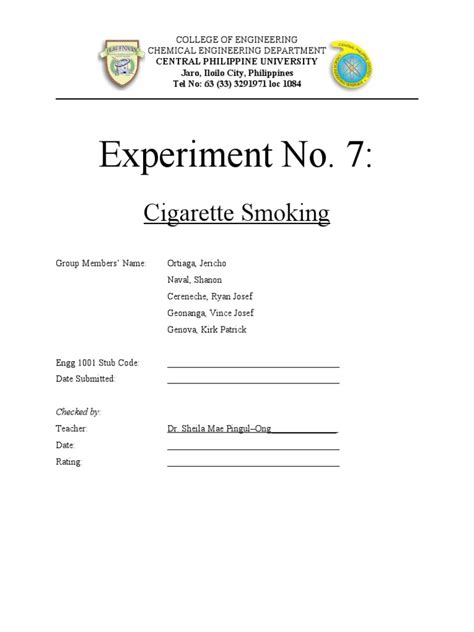 Image result for Science Project On Smoking