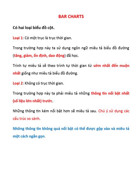 Bar Chart Vocabulary | PDF