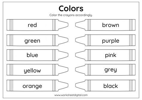 Image result for Colours Worksheet