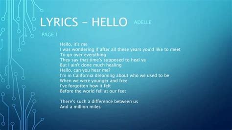 Image result for Hello Hello How Low Song