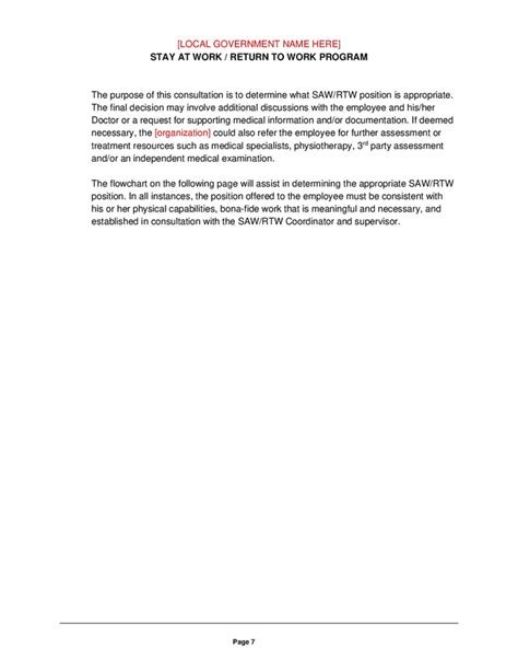 Image result for Return to Work Program NSW Template