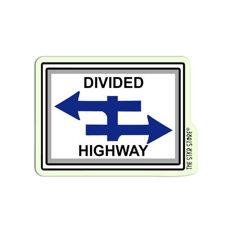 Image result for Divided Highway Sign