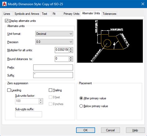 Image result for Dimension Style Editor AutoCAD