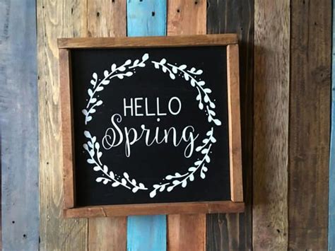 Image result for Hello Spring Wood Sign