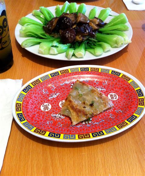 Fried Fresh Pak Choi with Mushrooms at Dumpling King - FLAVORFUL ...