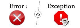 Image result for Difference Between Error and Exception