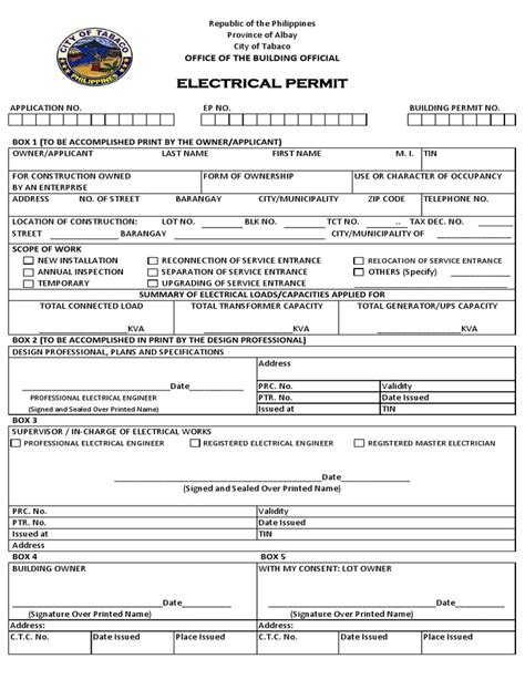 Image result for Electrical Work Permit