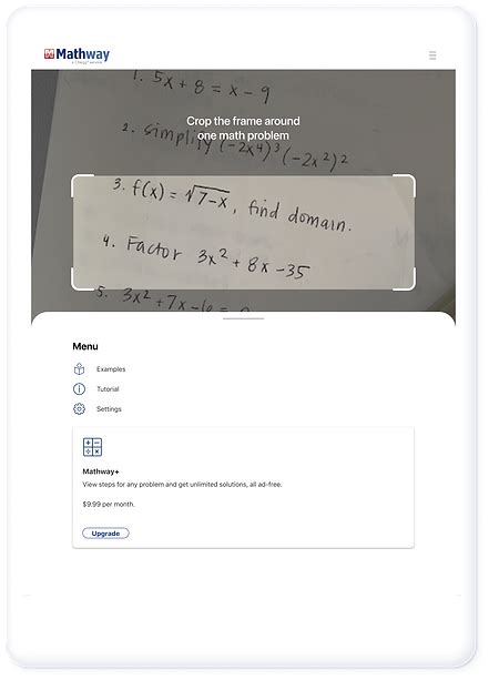 Image result for Interface of Mathway