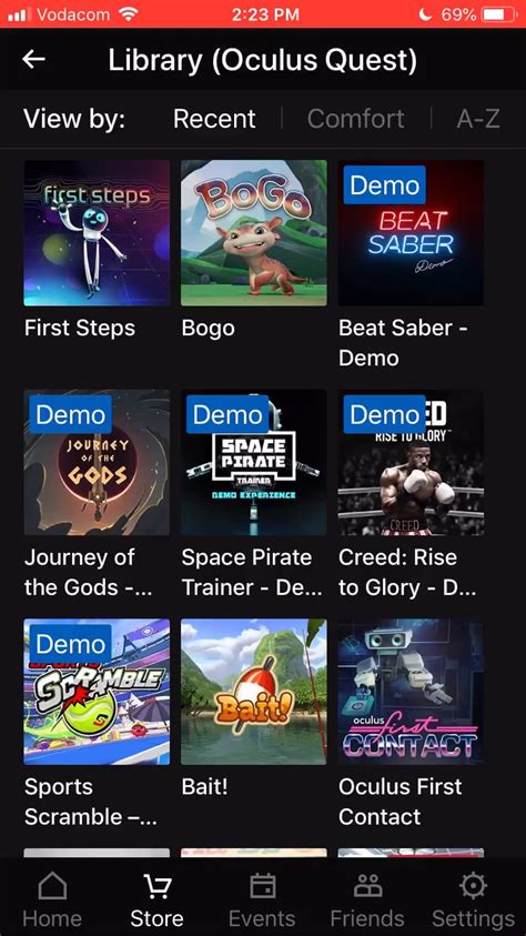 Image result for Oculus Quest Library