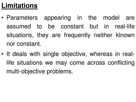 Image result for Linear Programming Limitations